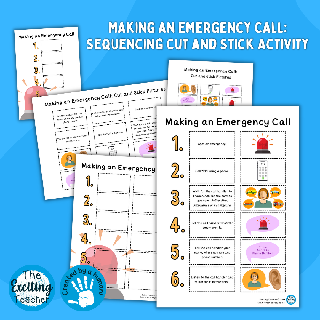 ‘Making an Emergency Call’: Sequencing Cut and Stick Activity (999 Emergency Service Resources ...