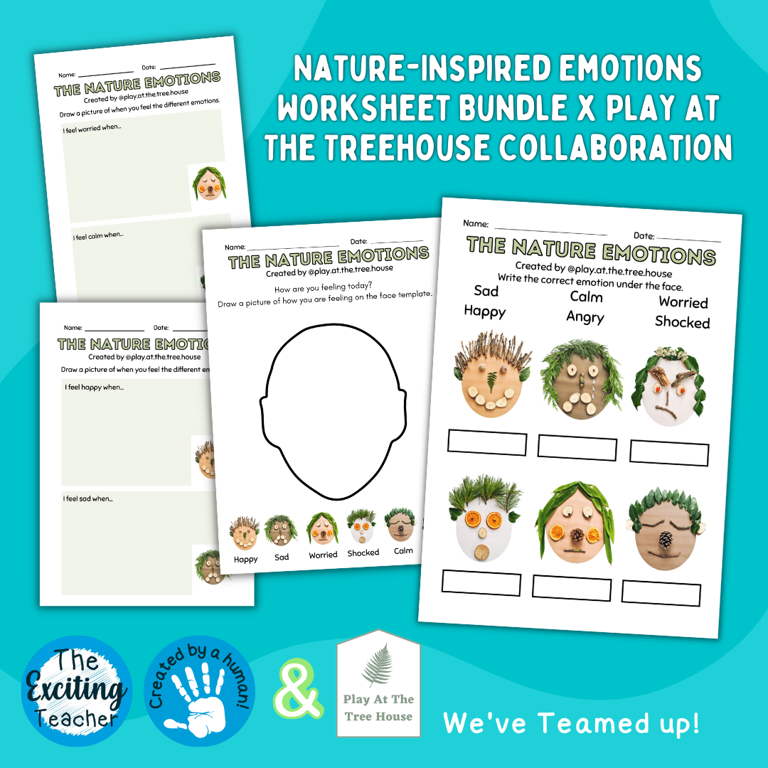 Nature-Inspired Emotions Worksheet Bundle – ‘Play At The Tree House x ...