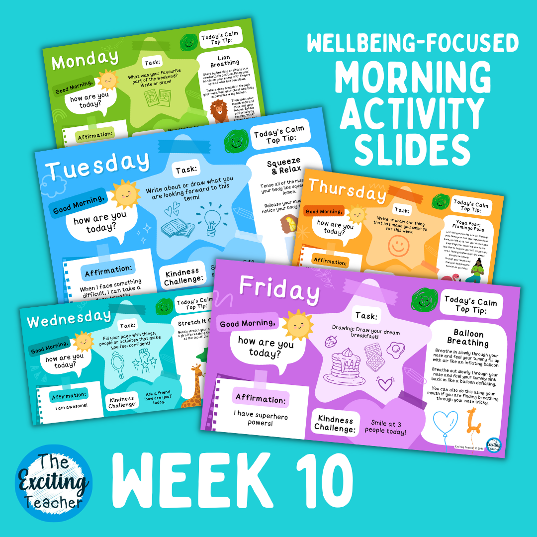 Calm Start Morning Starter Slides – Exciting Teacher Hub
