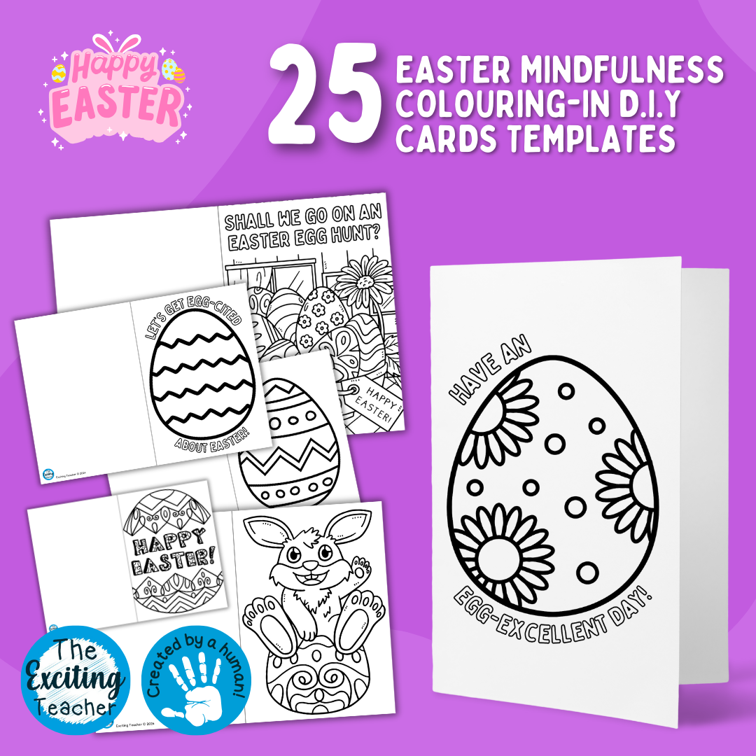 Decorate Your Own Easter Card: Mindfulness Colouring / Arts and Crafts ...