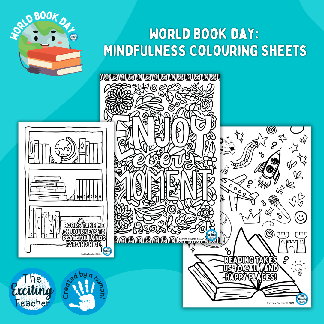 World Book Day: Mindfulness Colouring-In Sheets – Exciting Teacher Hub