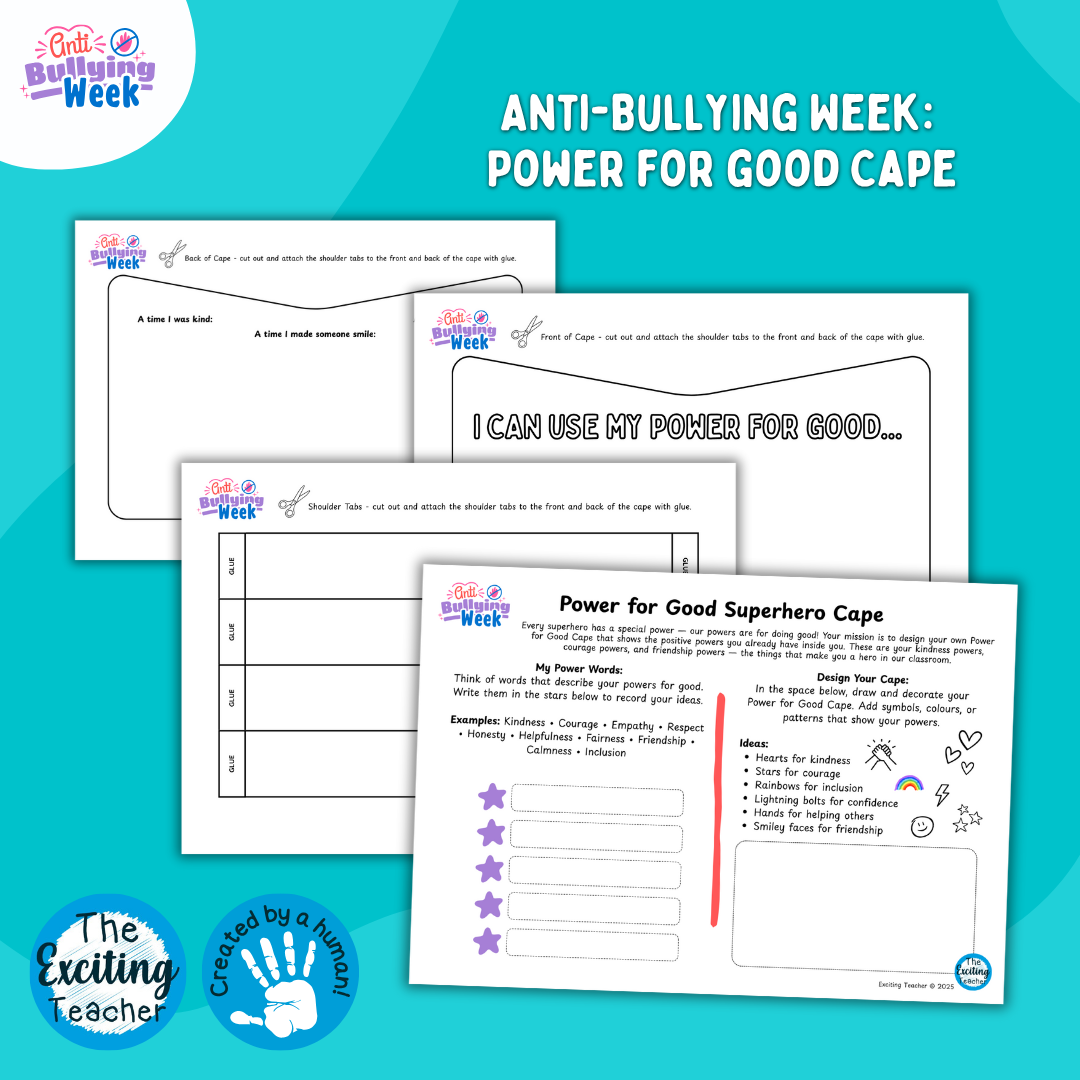 Anti-Bullying Week Resources: D.I.Y Power for Good Superhero Cape ...