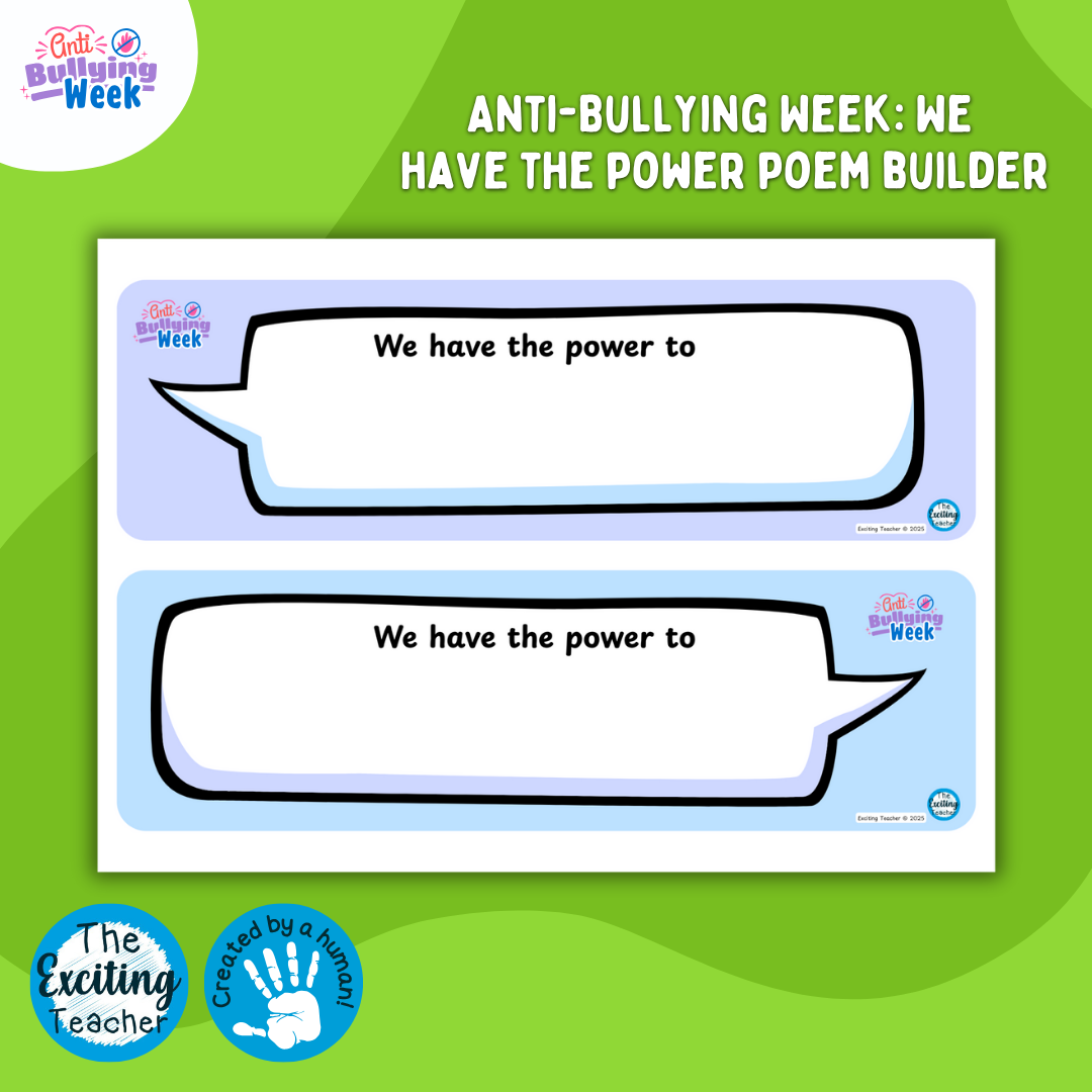 Anti-Bullying Week Resources: ‘We Have Power’ Poem (Power for Good ...