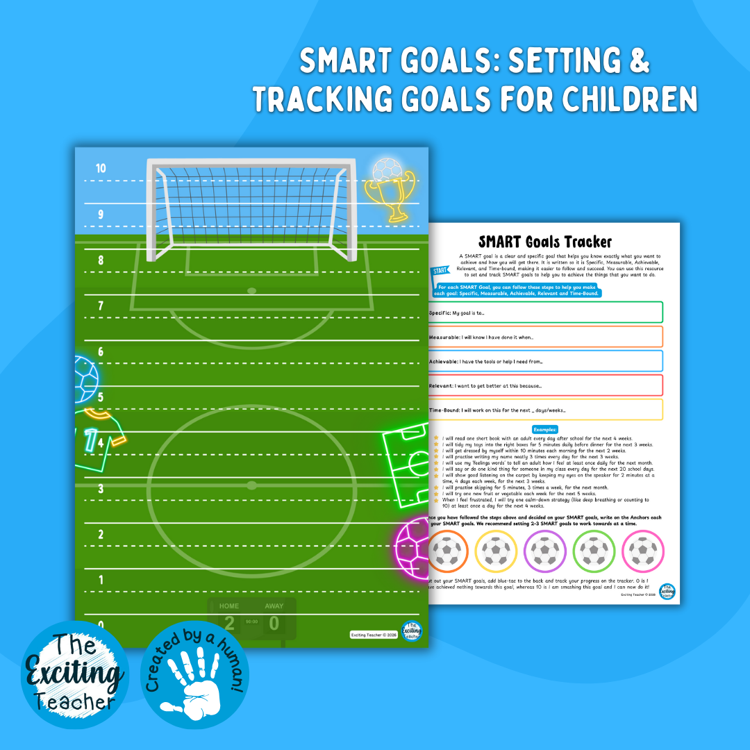 Football SMART Goals Tracker Sheet: Breaking Down Goals into Manageable ...