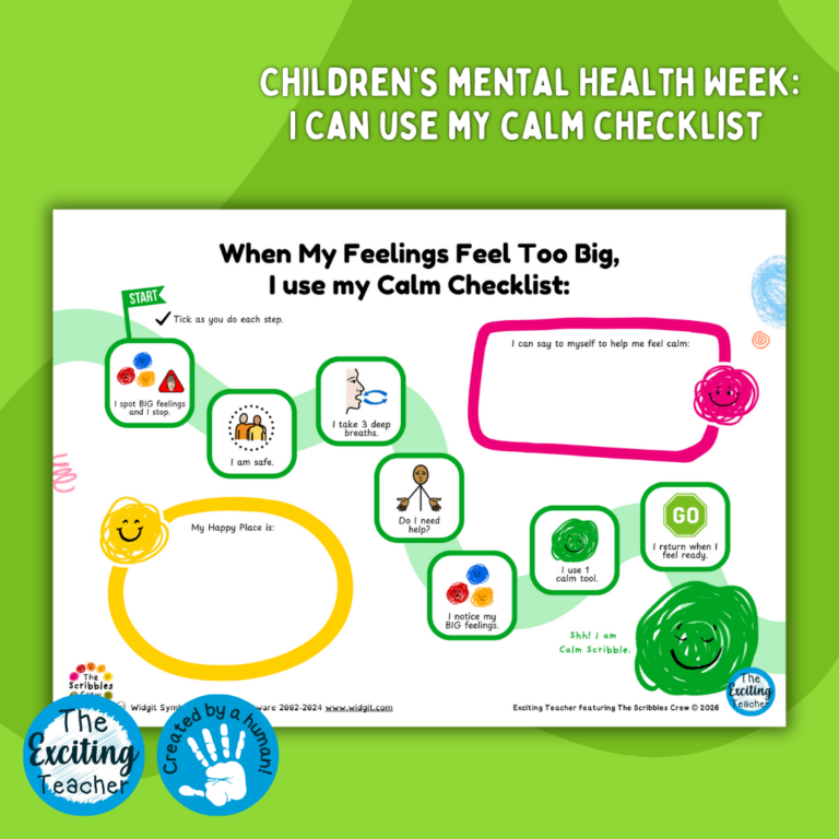 ‘When My Feelings Feel too BIG’: Calm Checklist for Emotional ...